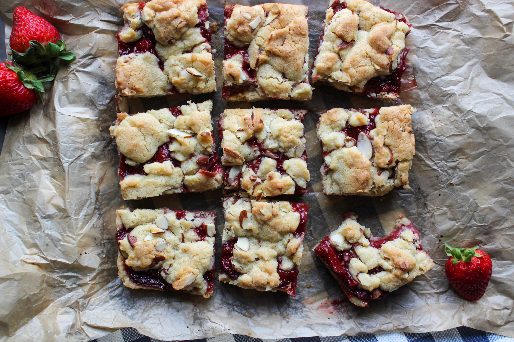 Roasted Strawberry Cookie Bars - Sunshine Texas Cookies