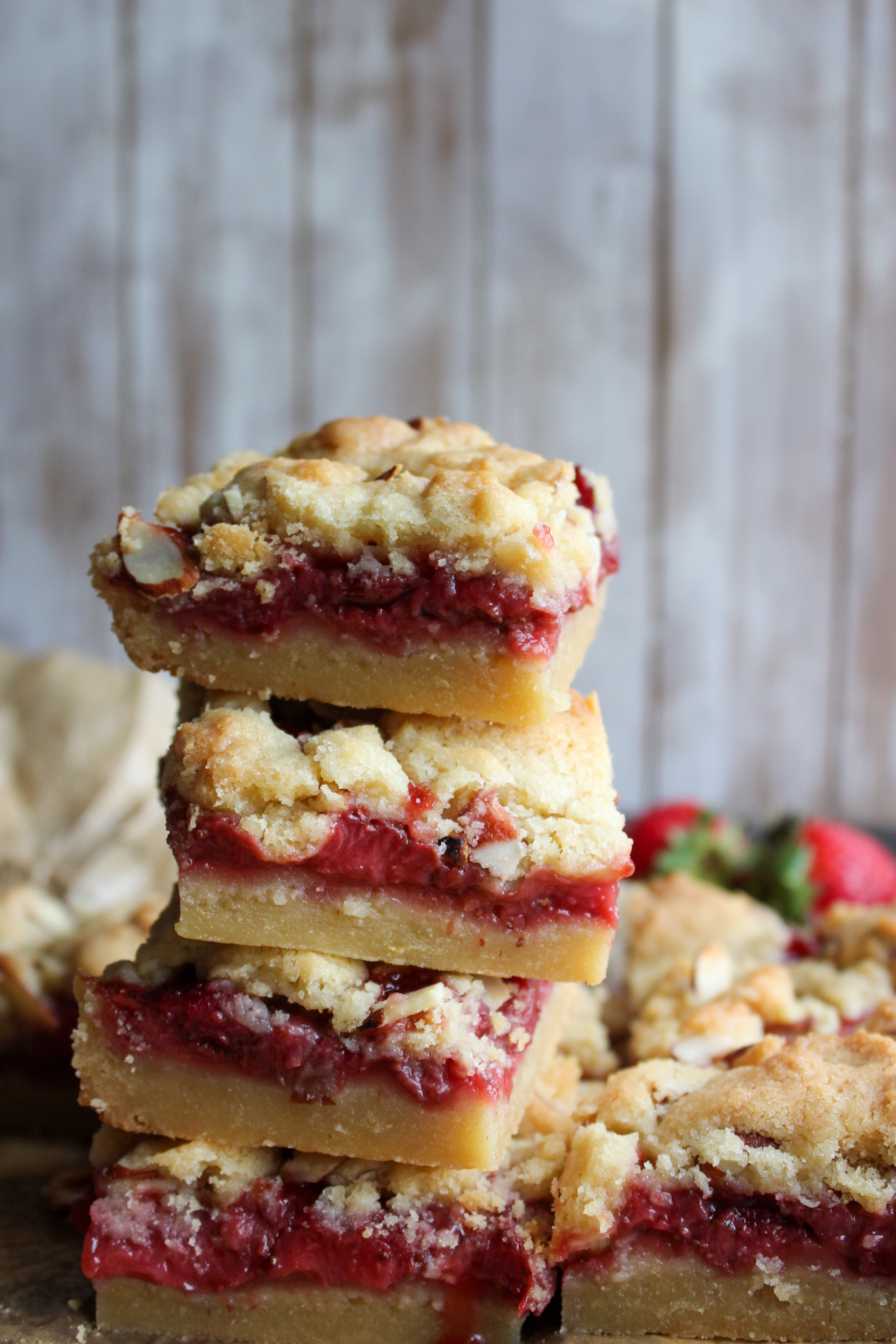 Roasted Strawberry Cookie Bars - Sunshine Texas Cookies
