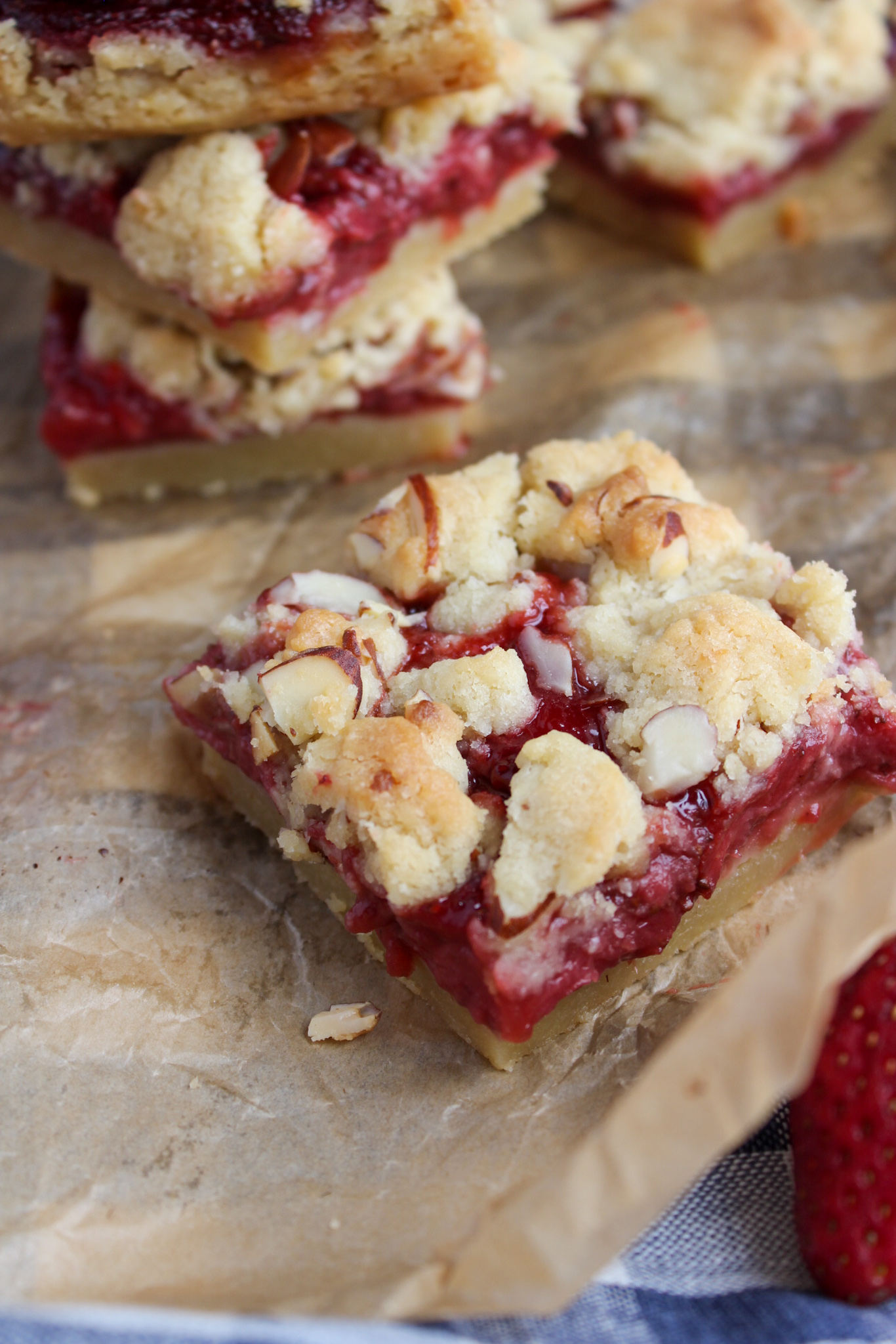 Roasted Strawberry Cookie Bars - Sunshine Texas Cookies
